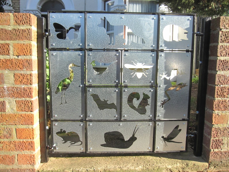 Garden Gate With Animal Silhouettes - Etsy Ireland