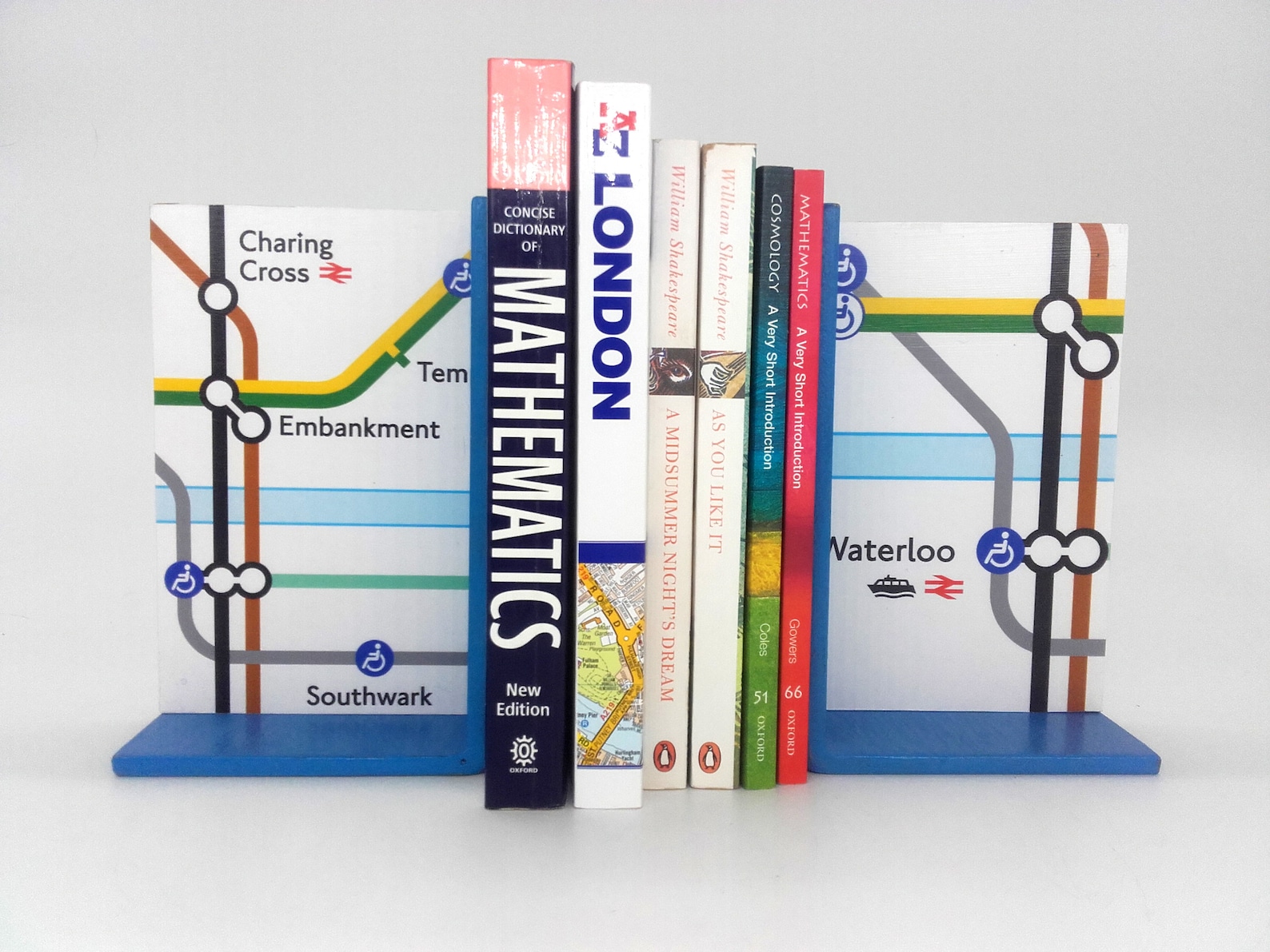 London Underground Bookend Metal Bookend Graphic Design - Etsy