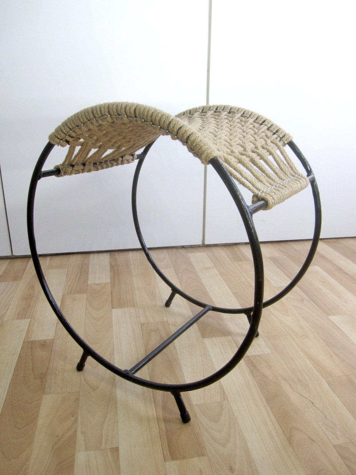 Metal Stool Double Circle Seat Metal Footstool Metal Seat - Etsy