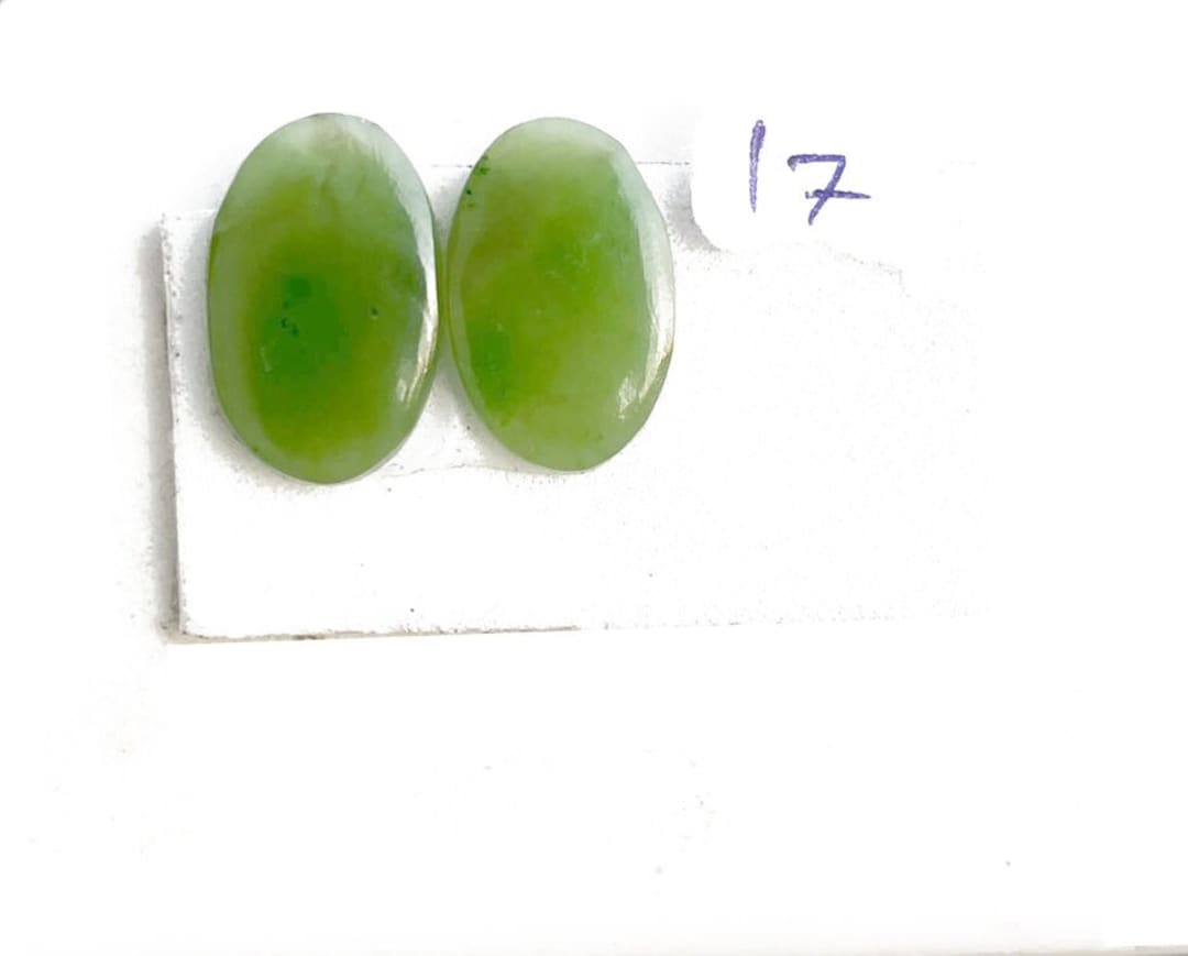 Nephrite Jade Pairs - Natural Nephrite Stone - Nephrite Gemstone - Flat ...