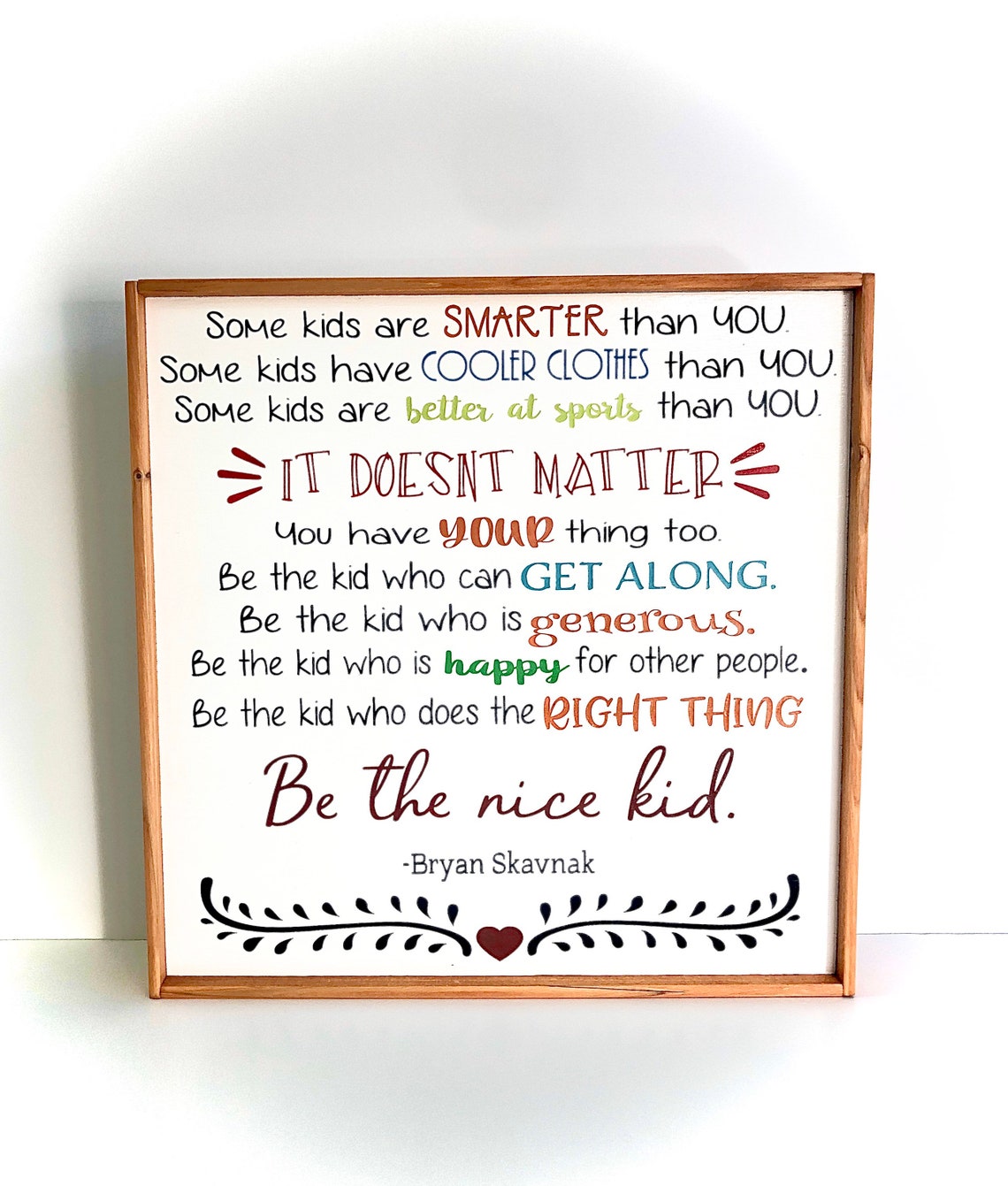 Be the Nice Kid Farmhouse Sign Teaching Decor Classroom | Etsy