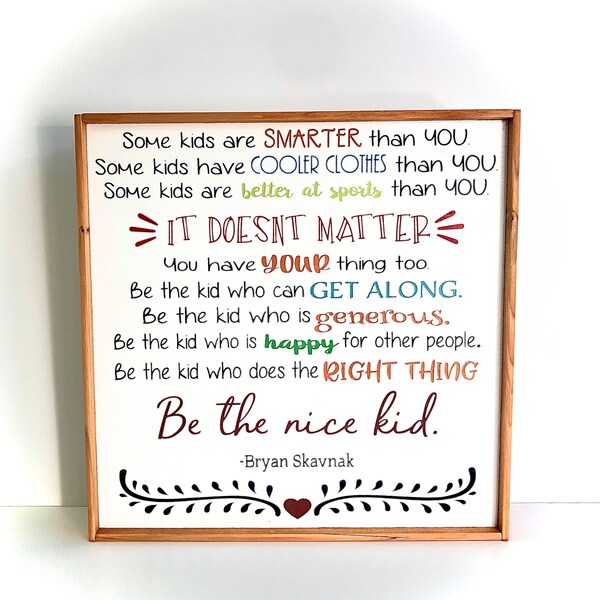 Be the Nice Kid - Etsy