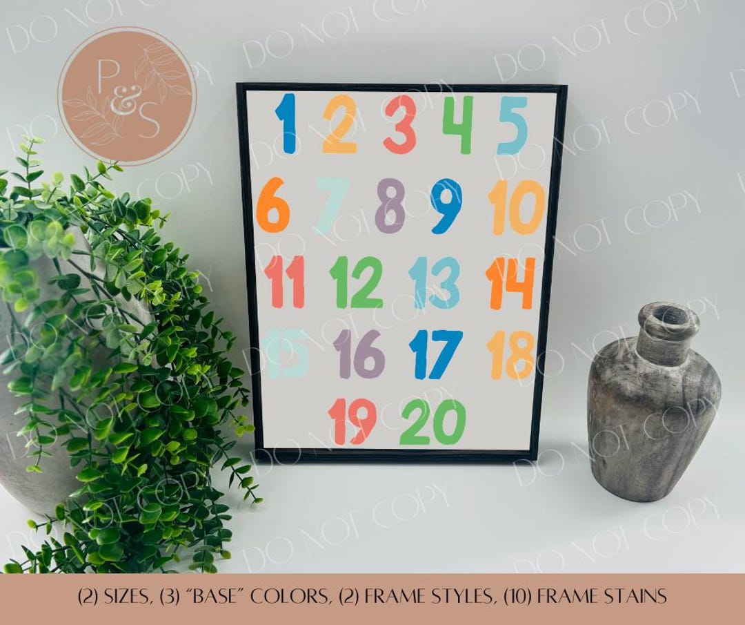 Numbers Sign | Playroom Decor | Kid Decor | Teacher Signs | Teacher ...