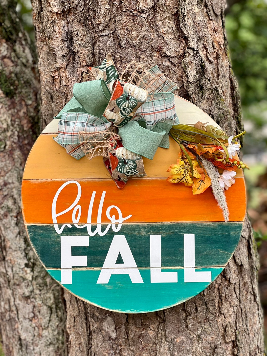 Hello Fall Door Hanger L Fall Door Hanger L Fall Outdoor Decor L ...