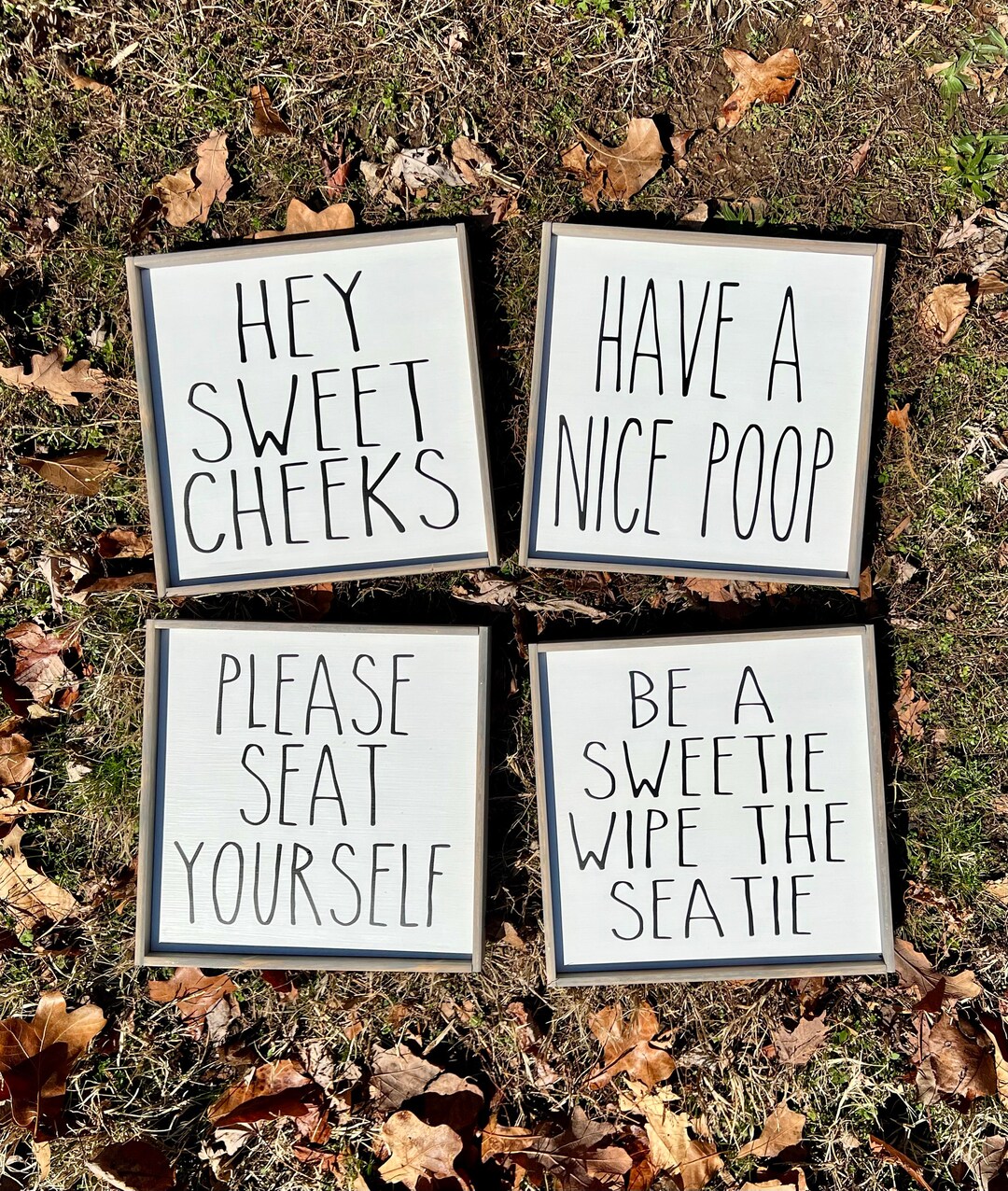 Funny Bathroom Set | Bathroom Room Set | Have A Nice Poop | Farmhouse ...