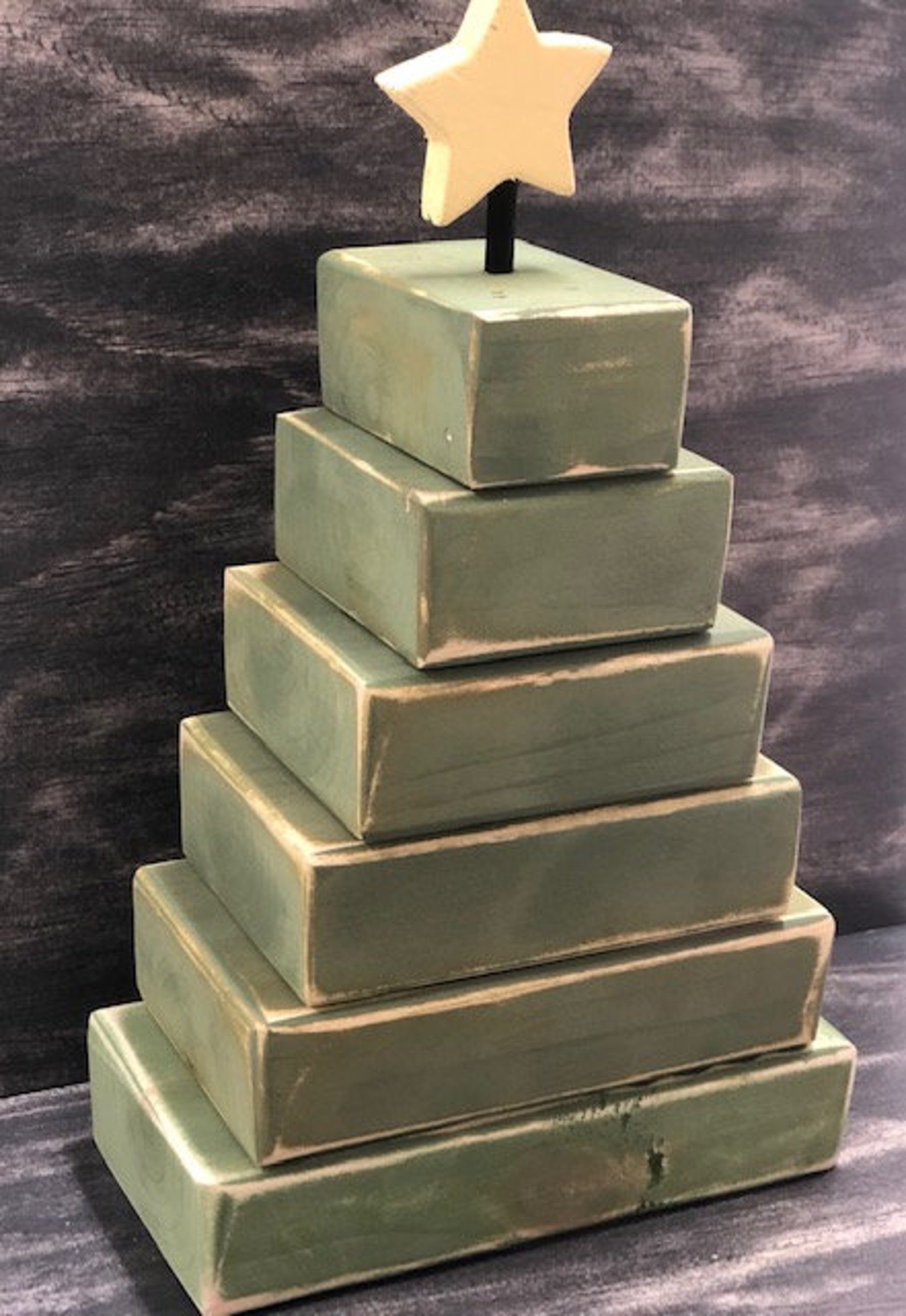 Stacked Tree Painted Wood Tree Decor 2x4 Wood Tree | Etsy