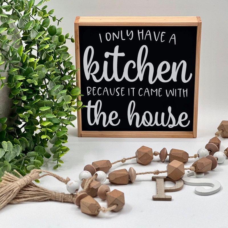 Humor Wood Kitchen Sign - Etsy