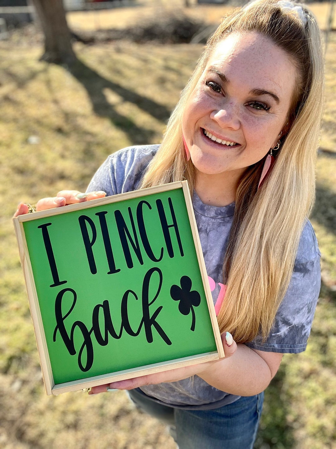 I Pinch Back | St. Patrick's Day Sign | March Signs | Holiday Decor ...