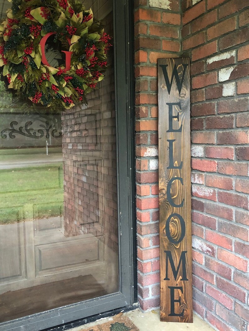 Welcome Front Porch Sign | Cedar Wood Sign | Front Porch Decor | Front ...