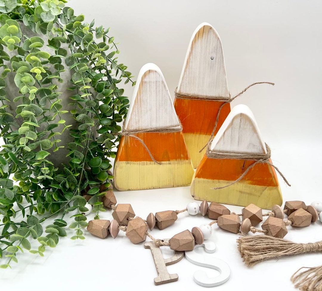Rustic Wood Candy Corn | Holiday Decor | Fall Defor | Halloween Decor ...