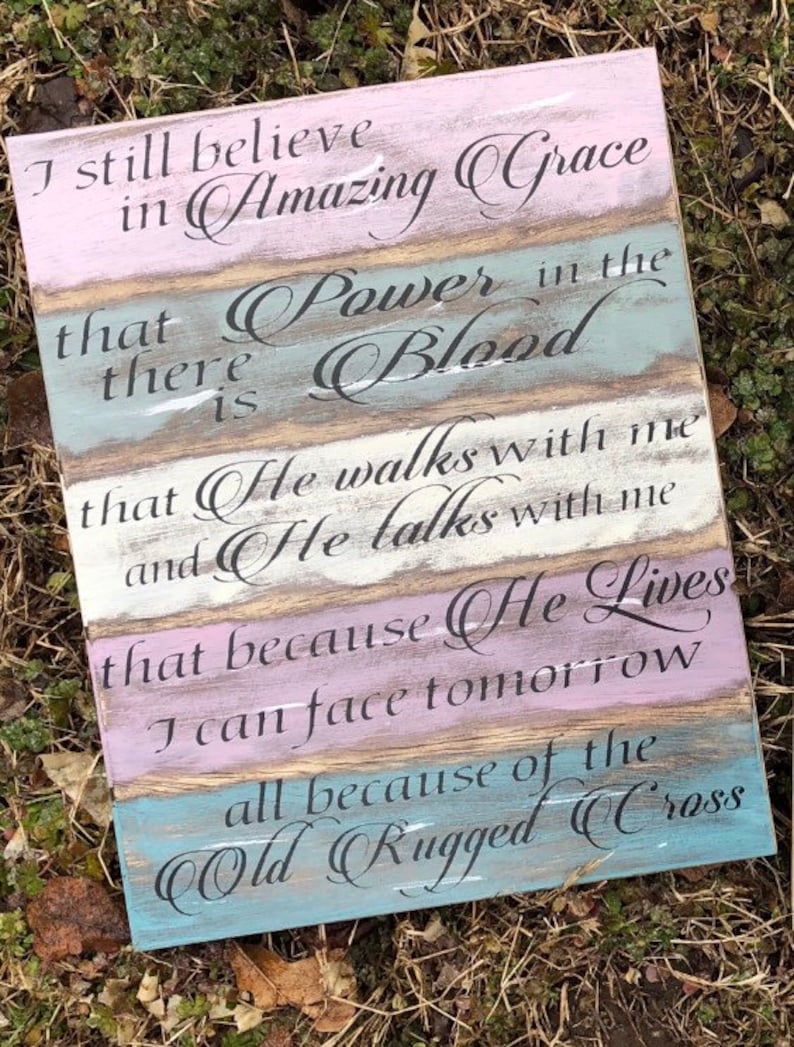I Still Believe In Amazing Grace Victorian Christian Signs | Etsy