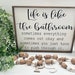 Life is Like the Bathroom Cursive Farmhouse Sign Wood Bathroom Humor ...