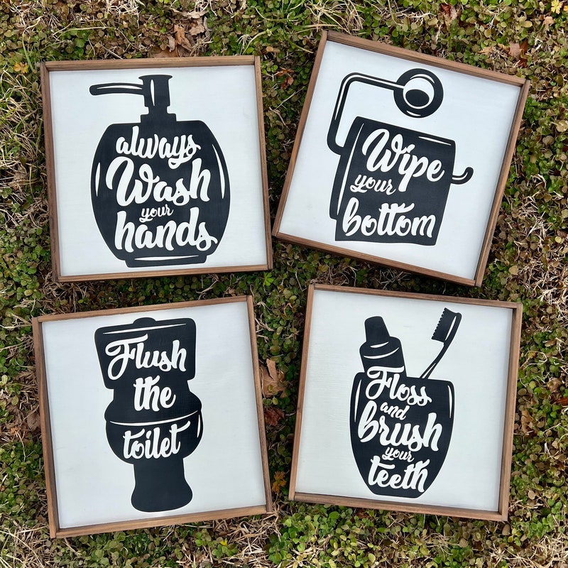 No Flushable Wipes Sign - Etsy