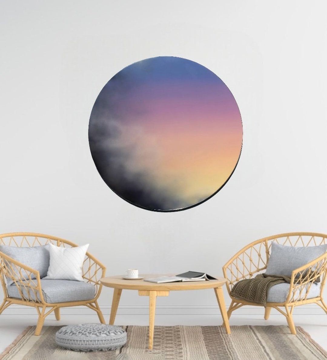 Eclipse of Hope: Art on Circular Glass - Etsy