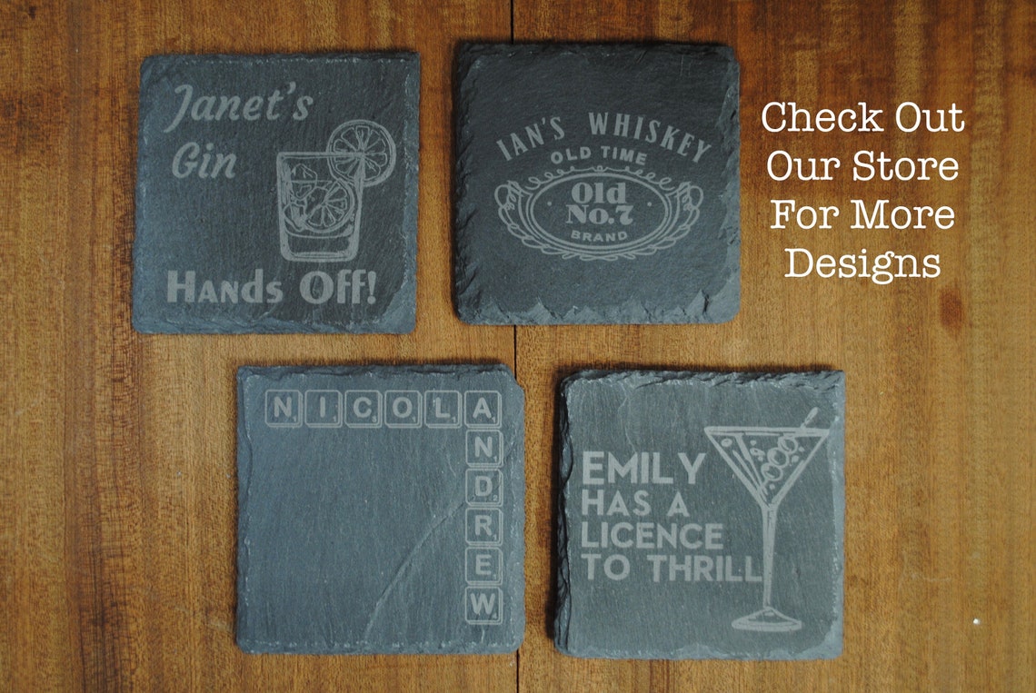 Personalised Slate Coaster Scottish Whisky - Etsy