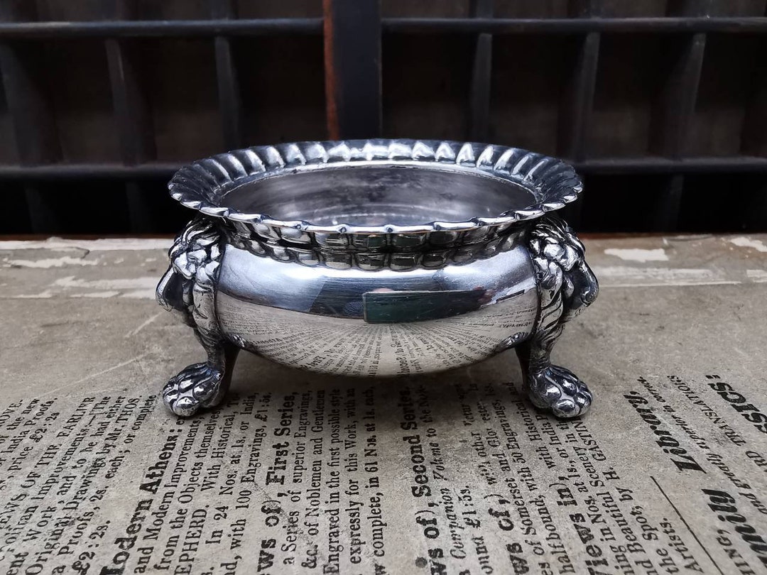 Victorian Salt Cauldron With Lion's Head Antique Silver - Etsy