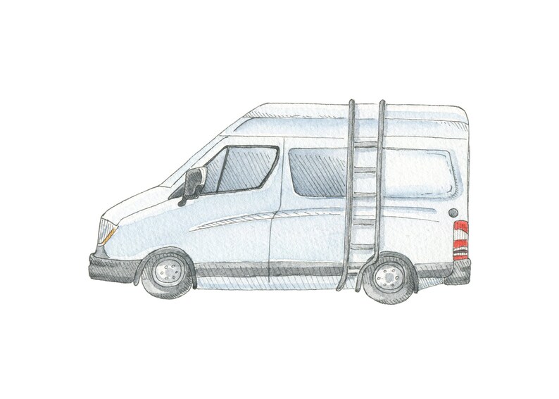 White Sprinter Van Sticker - Etsy