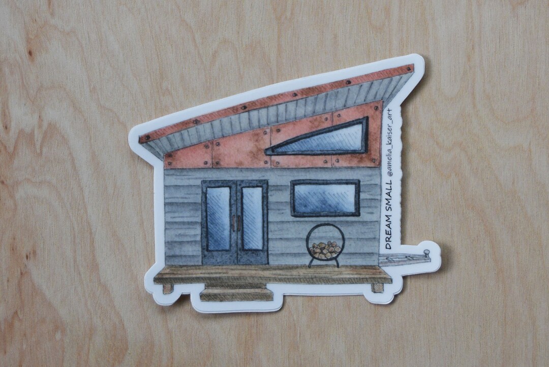 Black Tiny House Sticker - Etsy