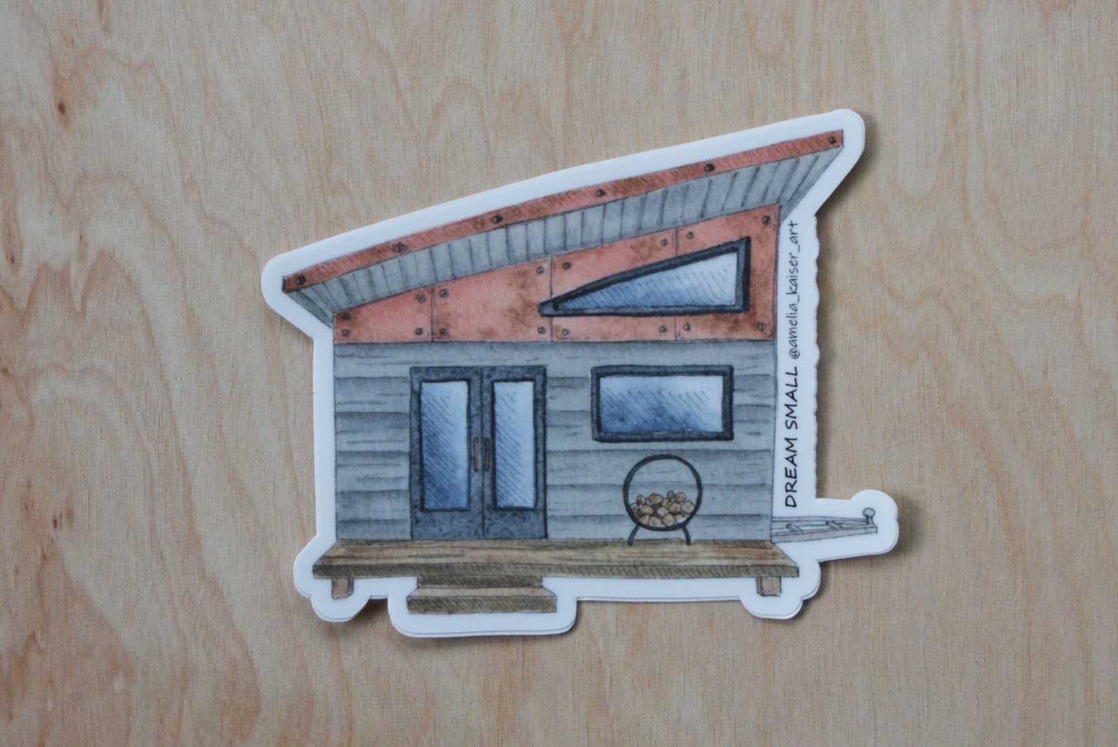 Black Tiny House Sticker - Etsy
