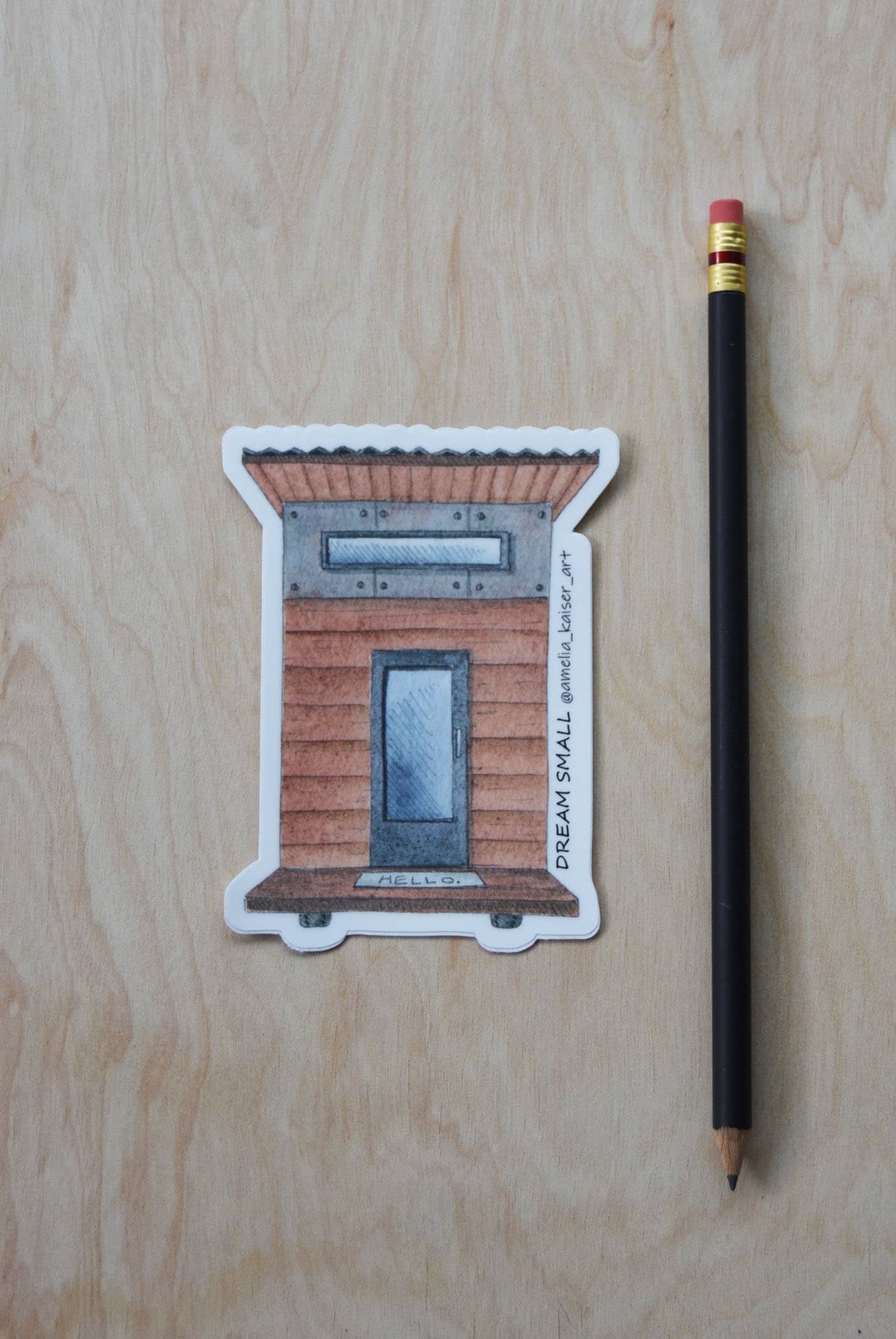 Modern Tiny House Sticker - Etsy