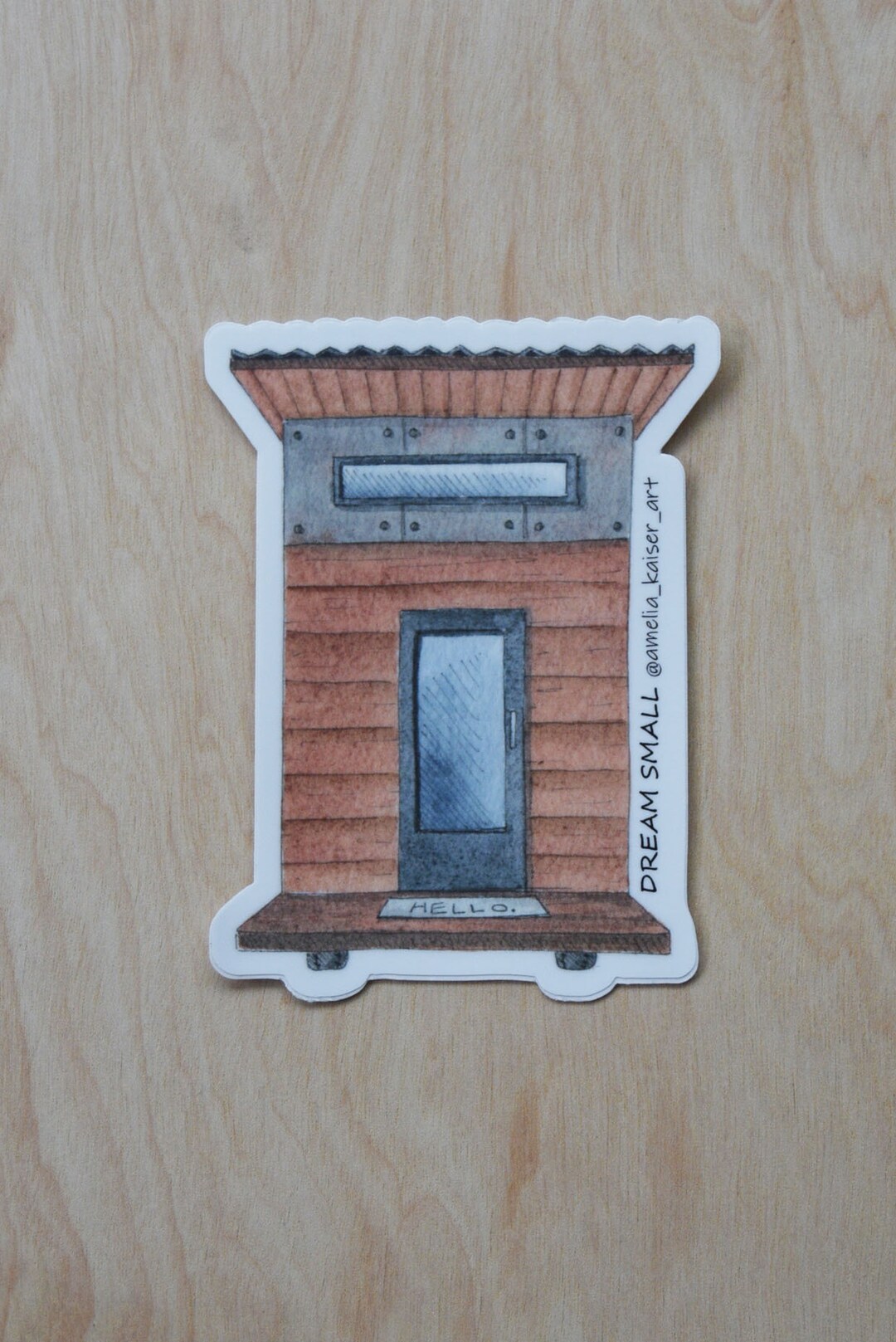 Modern Tiny House Sticker - Etsy