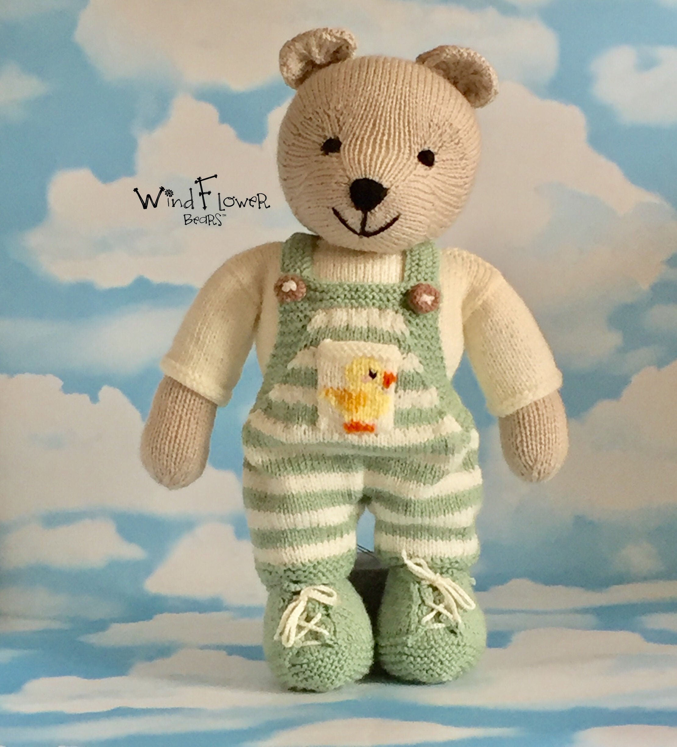 Knitted Teddy Bear Handmade Unique Toy, the Perfect Gift for Babies and ...