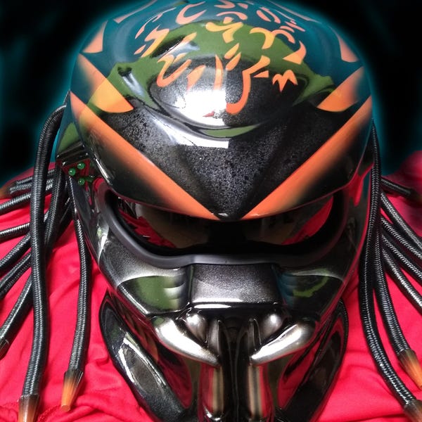 Blue Predator Helmet - Etsy