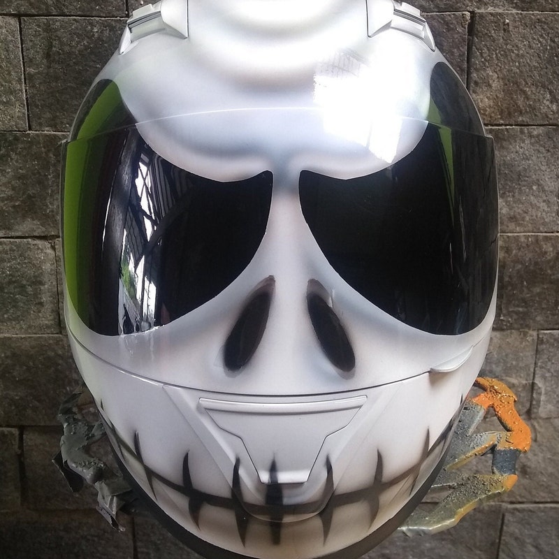 Skull Motorcycle Helmet - Etsy