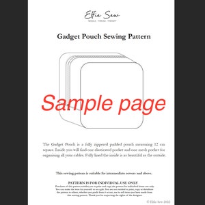 Gadget Pouch PDF Sewing Pattern by Elfie Sew - Etsy