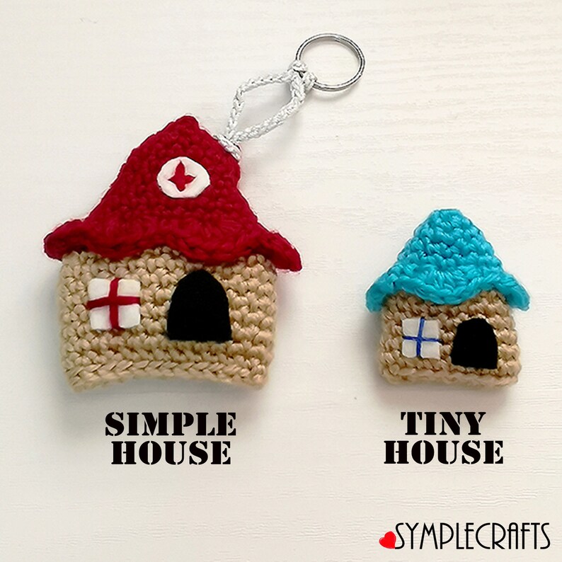 Crochet Pattern: Tiny House Amigurumi Keychain - US Terminology ...