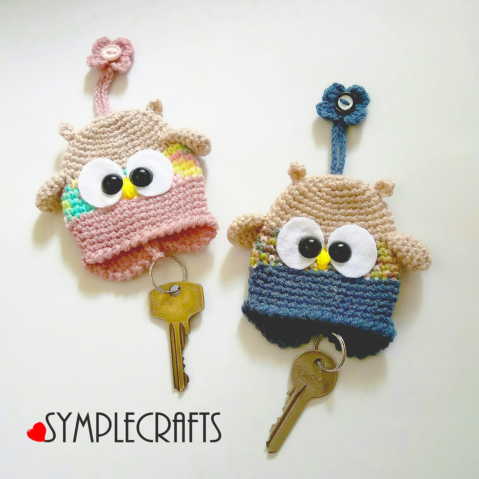 Adorable Owl Key Cover Crochet Pattern - US Terminology - Quick and ...