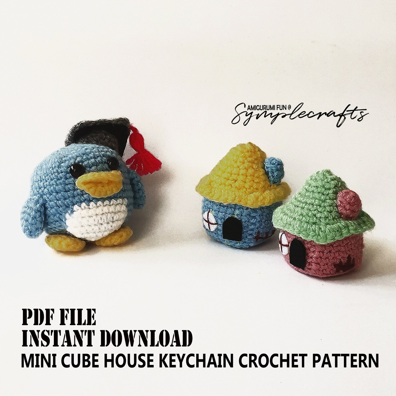 Crochet Pattern Bundle: Tiny House and Mini Cube House Amigurumi ...