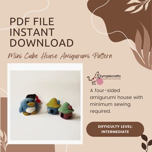 Crochet Pattern Bundle: Tiny House and Mini Cube House Amigurumi ...