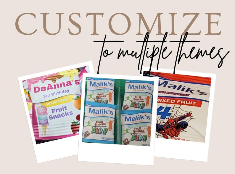 Fruit Snacks Editable Template - Etsy