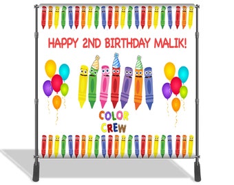 Color Crew Inspired Backdrop | Etsy