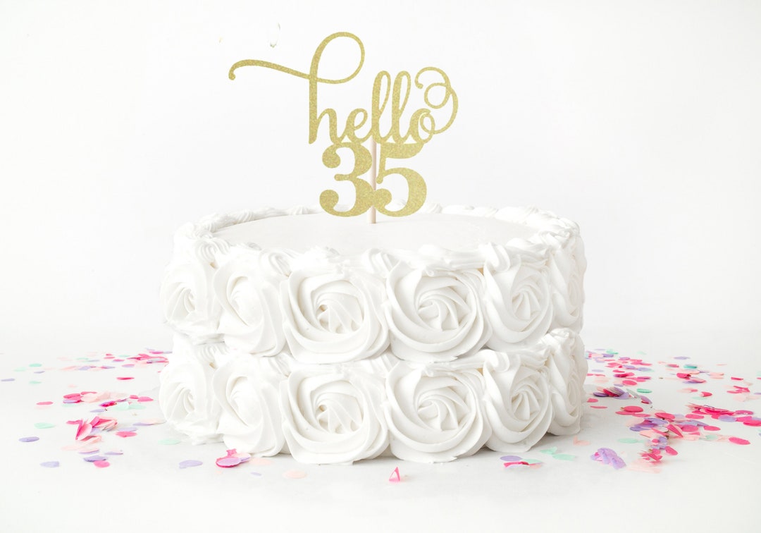 Hello 35 Cake Topper - Etsy