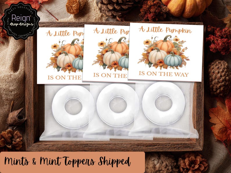 A Little Pumpkin Mint Favor With Topper |shipped Baby Shower Favor ...