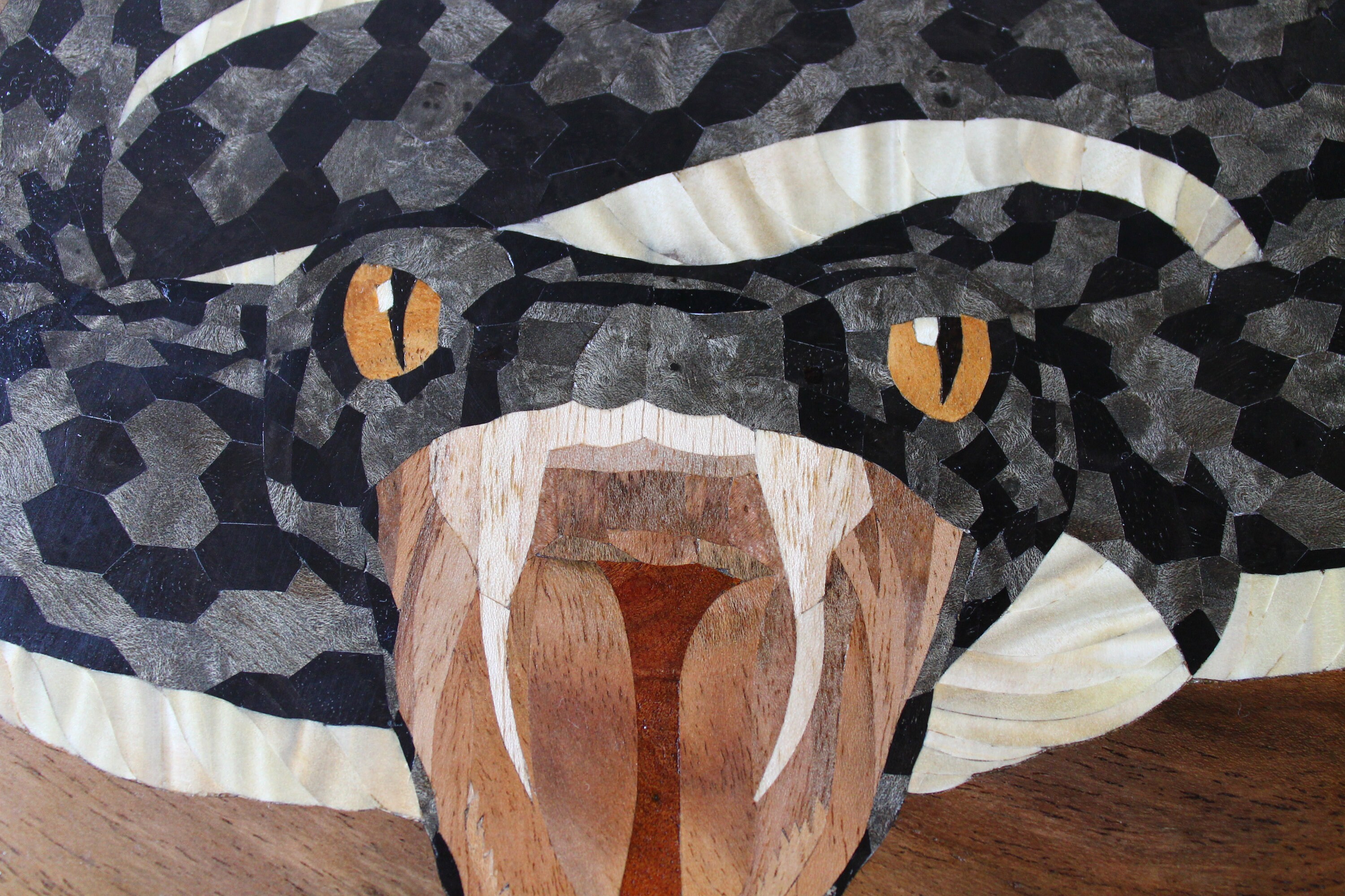 Snake Wood Wall Art Wood Wall Decor Marquetry Wood Mosaic - Etsy