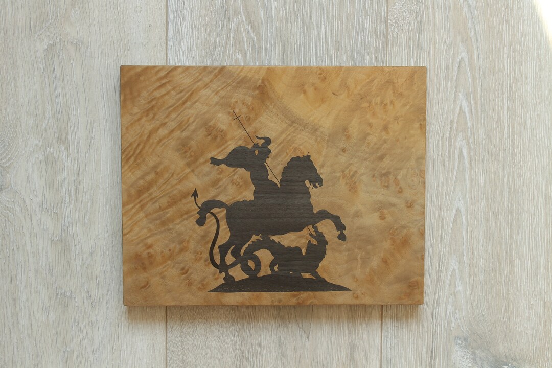 CUSTOM Saint George Dragon, Religious Wall Decor, Christian Art ...