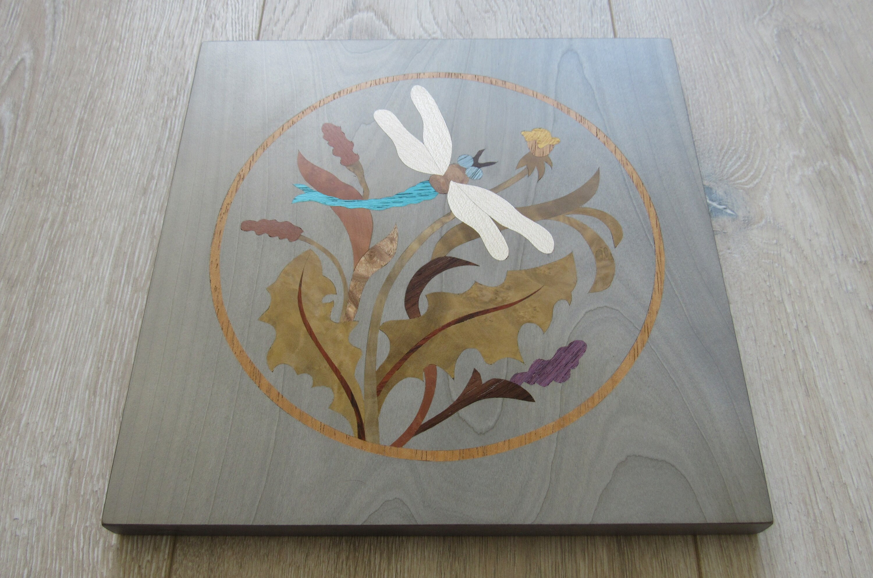 Dragonfly Wood Mosaic Art Wood Inlay Marquetry Wood Wall - Etsy