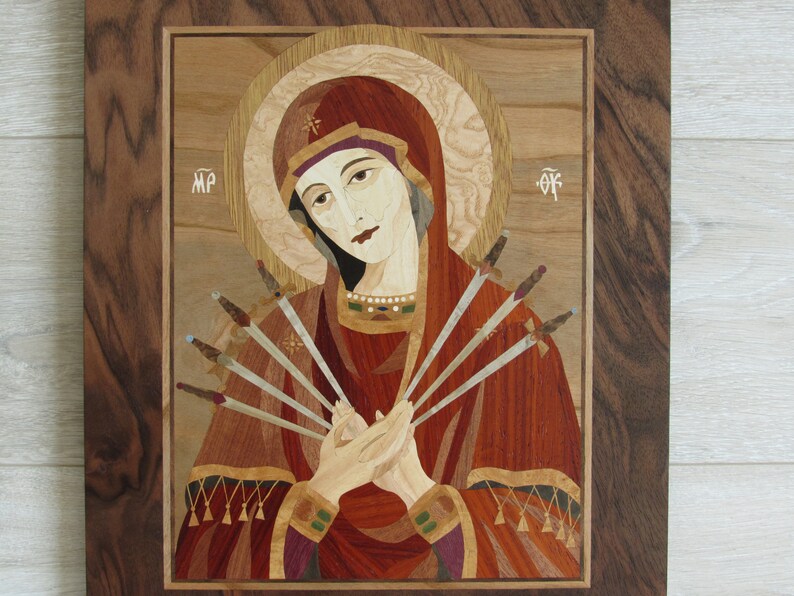 Virgin Mary the Seven Swords Orthodox Icon Religious Gift - Etsy