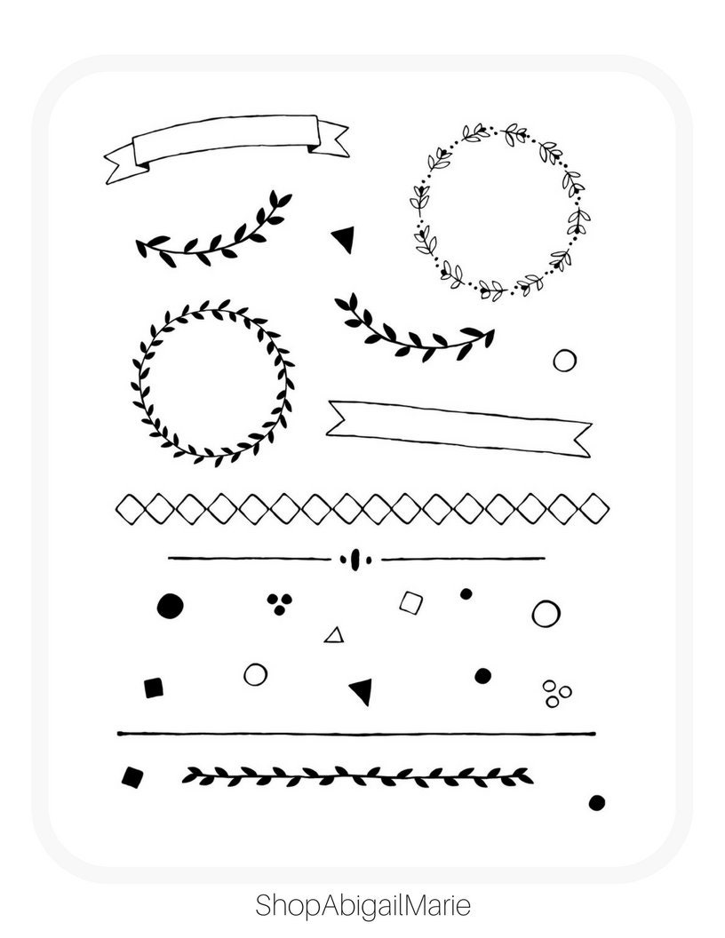 Planner Headers Printable Sticker Pack - Etsy