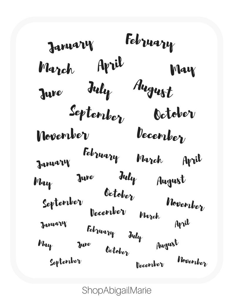 Planner Headers Printable Sticker Pack - Etsy