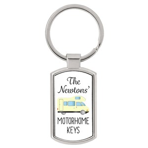 Personalised Name Motorhome Keys Metal Keyring - Keepsake Gift for ...