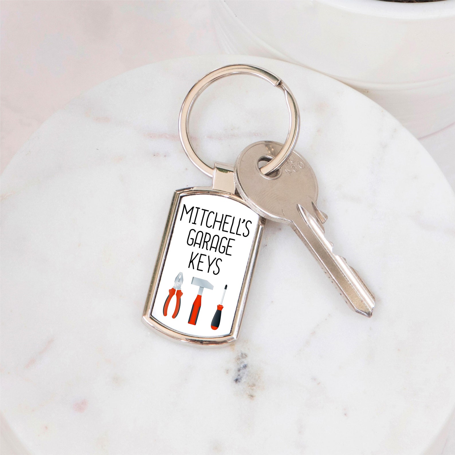 Personalised Garage Keys Metal Keyring Keepsake Gift for - Etsy