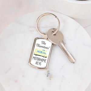 Personalised Name Motorhome Keys Metal Keyring - Keepsake Gift for ...