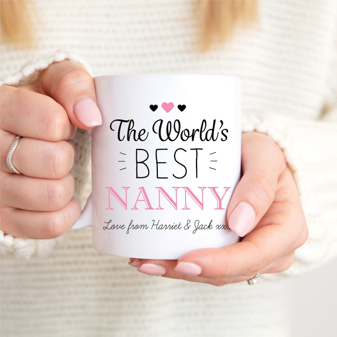 Personalised World's Best Nanny Ceramic Mug Cup From Grandson ...