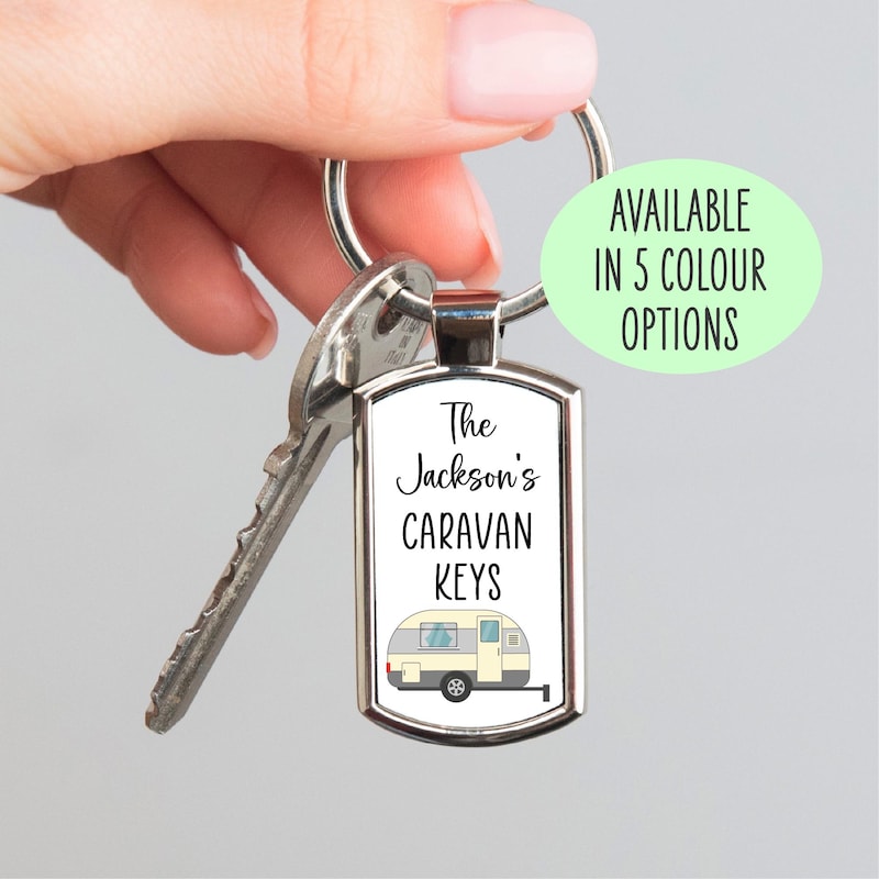 Custom Caravan Keyring - Etsy UK