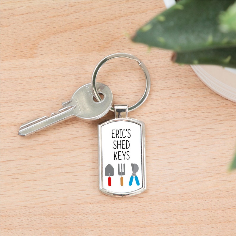 Personalised Shed Keys Metal Keyring Shed Gift Personalised | Etsy UK