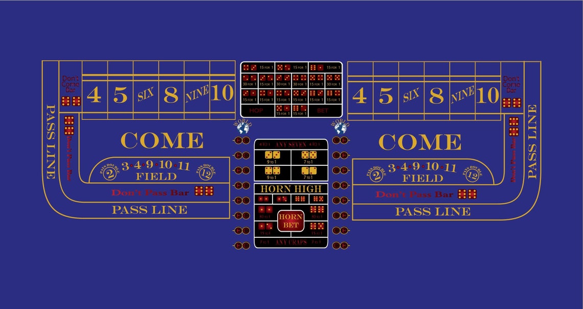 Custom Craps Table Layout 8ft/ 10ft/ 12ft - Etsy